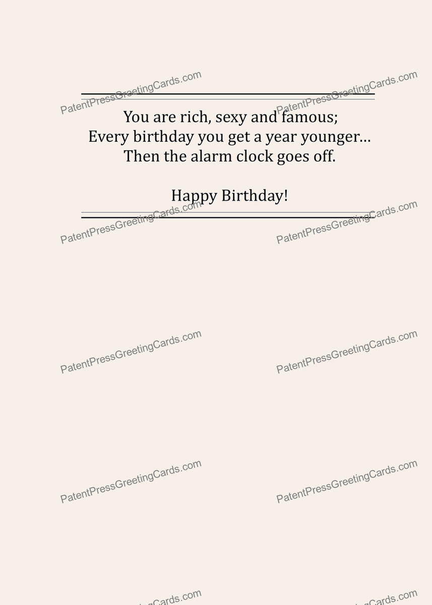 Alarm Clock Patent Birthday Card – Patent Press™