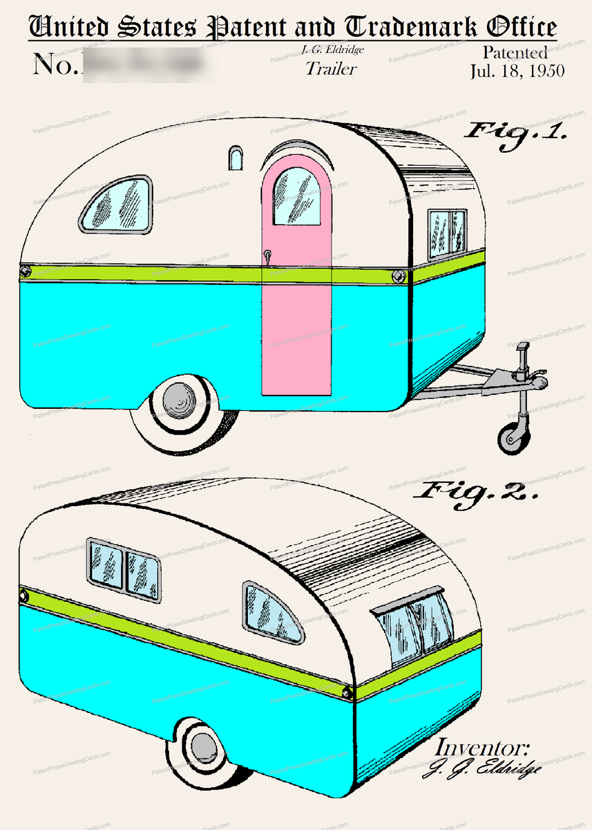 Trailer Patent Greeting Card – Patent Press™