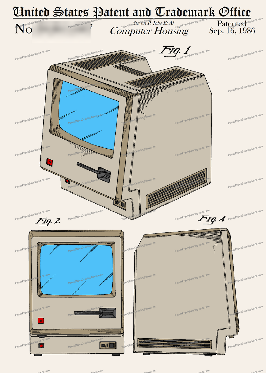 Computer Monitor Patent Greeting Card – Patent Press™